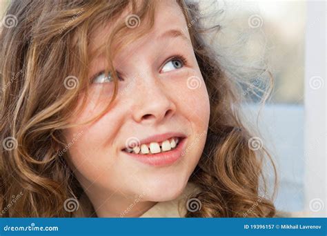 Girl Turning Back Stock Image Image Of Smile Pretty 19396157