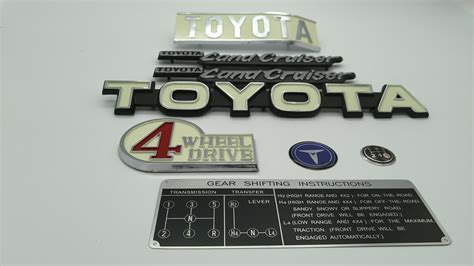 Set Of Emblems For Toyota Land Cruiser Fj40 Rear And Front Emblems 5