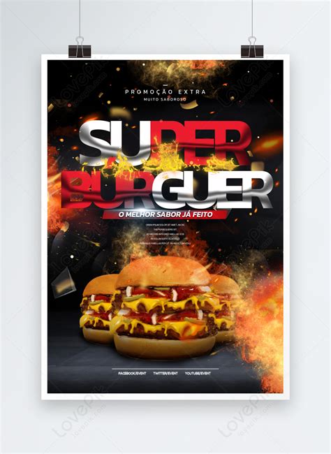 맛있는 음식 햄버거 판매 포스터 이미지 사진 467555337 무료 다운로드