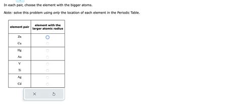Solved In Each Pair Choose The Element With The Bigger Chegg Com