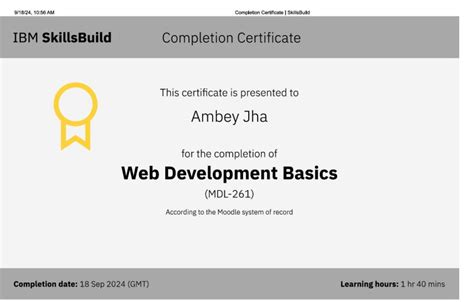 ibm webdevelopment ibmskillsbuild learningjourney codingskills… ambey jha