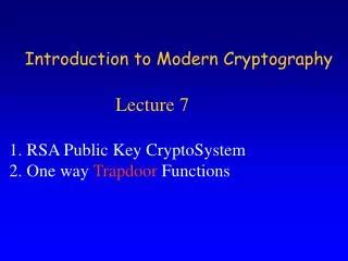 PPT Lecture 3 Introduction To Cryptography PowerPoint Presentation