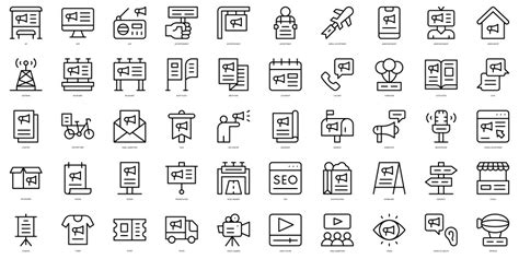 Set Of Outline Metaverse Icons Minimalist Thin Vector Image