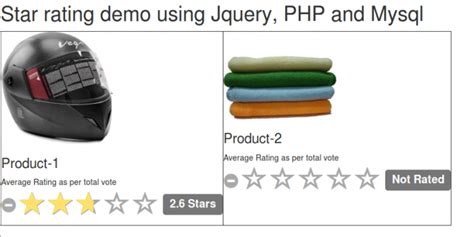 Jquery Star Rating Tutorial Using Php And Mysql