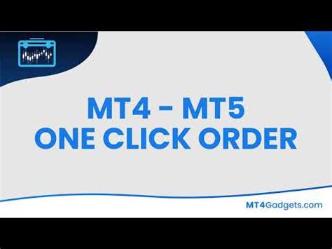 MT5 One Click Order DEMO MT4Gadgets