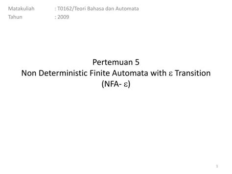 ppt pertemuan 5 non deterministic finite automata with transition