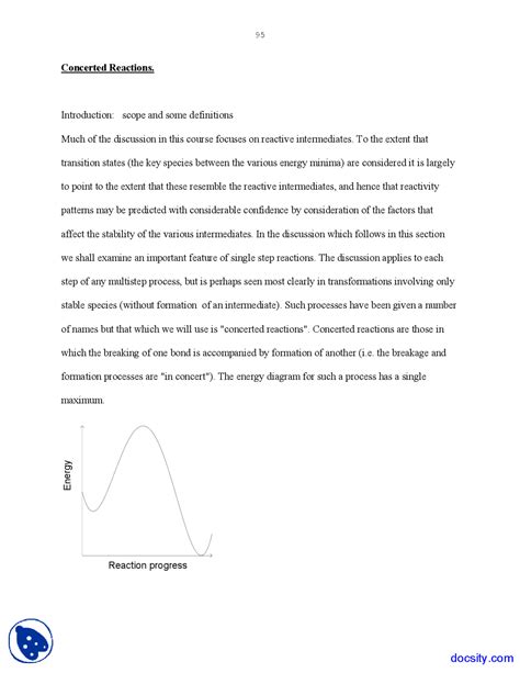 Concerted Reactions Macro Molecules Lecture Handouts Docsity