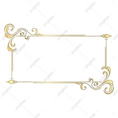 Frame Border Corner Vector Hd Png Images Artistic Label Border With Golden Swirl Frame Corner