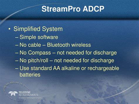 Ppt Moving Boat River Measurements Using The Streampro Adcp Powerpoint Presentation Id 3418169