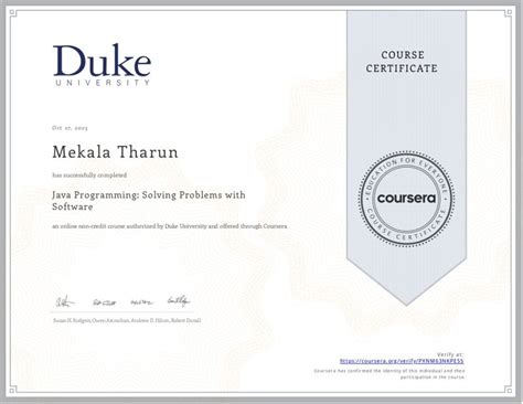 tharun mekala on linkedin javaprogramming courseracertificate