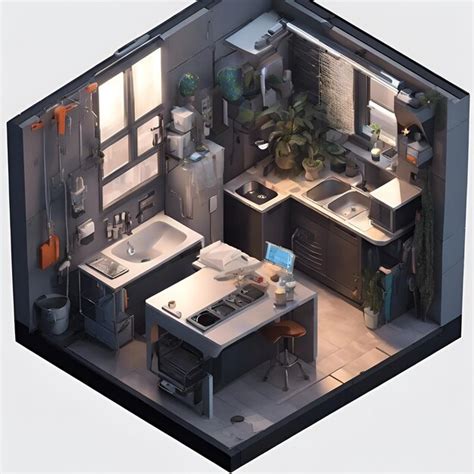 Immersive Isometric Gaming Haven Hyperdetailed 3d Render With Cosmic