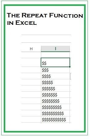 The Repeat Function In Excel