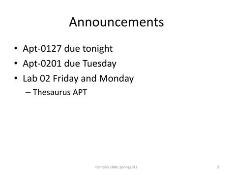 Ppt Compsci 100e Program Design And Analysis Ii Powerpoint