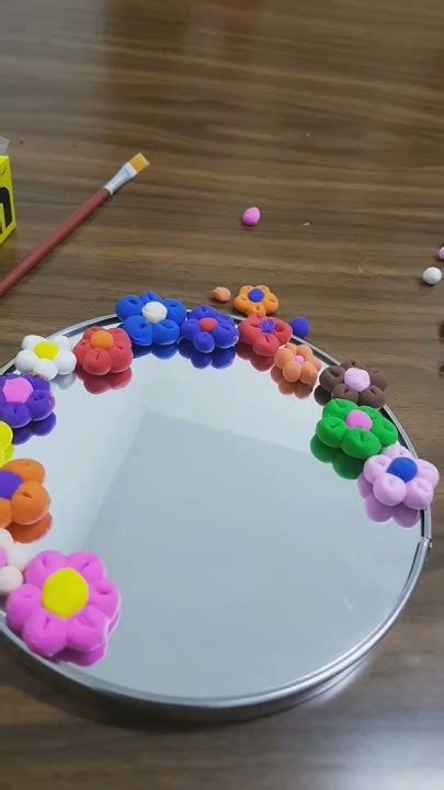 تزيين المرآه بالصلصال Decorating The Mirror With Clay💗 Youtube