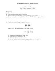 Assignment10 Pdf MAE 539 Computational Fluid Dynamics 1 Assignment