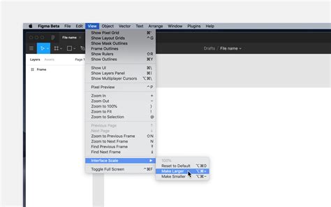 Adjust The Scale Of The Figma UI Figma Help Center