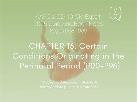 2025 Icd10cm Chapter 16 Certain Conditions Originating In The Perinatal