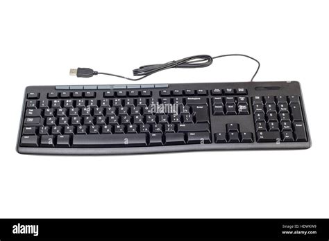 Electronic Collection Black Computer Keyboard Isolated On White Background Stock Photo Alamy