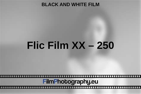 Flic Film Xx 250 All About The B W Film