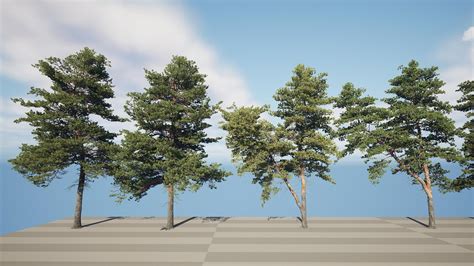 Artstation Realistic Pine Trees Game Assets