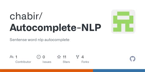 GitHub Chabir Autocomplete NLP Sentense Word Nlp Autocomplete