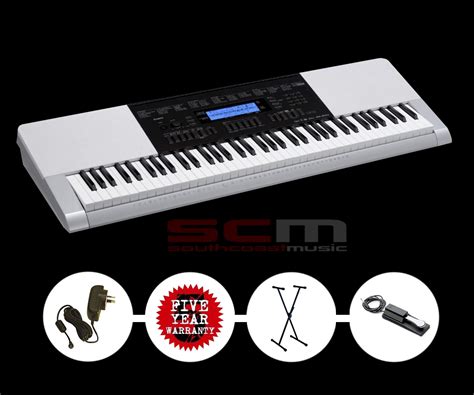 Casio Wk220 Portable Arranger Keyboard With Bonus Kb Stand Ac Adaptor