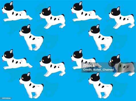 개 보스턴 테리어 애니메이션 코트 1 원활한 배경 화면 배경 개에 대한 스톡 벡터 아트 및 기타 이미지 개 귀여운 달리기 Istock