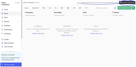 connecting and disconnecting your github account in zenhub