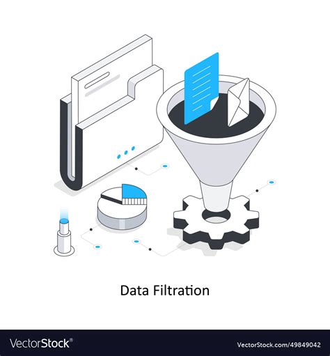 Data Filtration Isometric Stock Eps Royalty Free Vector