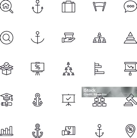 비즈니스 라인 아이콘 세트입니다 웹 디자인 모바일 앱 Ui 디자인 등을 위한 커머스 모음 흰색 바탕에 금융의 진한 파란색 선 상징 개발에 대한 스톡 벡터 아트 및 기타