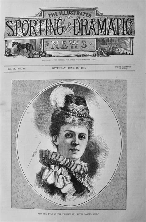 Miss Ada Dyas As The Princess In Loves Labour Lost 1875