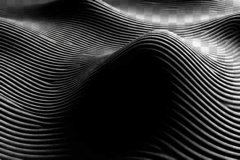 Абстрактный темный волновой рисунок Png эффект наложения прозрачный фон Премиум Ai