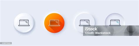 노트북 라인 아이콘입니다 모바일 컴퓨터 장치 기호입니다 선 아이콘 벡터 0명에 대한 스톡 벡터 아트 및 기타 이미지 0명 3차원 형태 고급 Istock