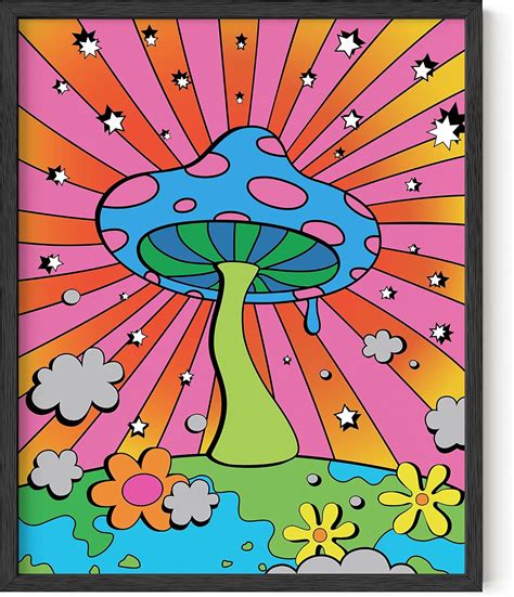 Haus And Hues Mushroom Poster Trippy Indie Wall Art