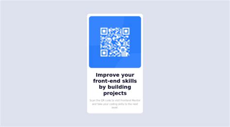 Frontend Mentor Responsive Qr Card Made Using Html Css And Bootstrap