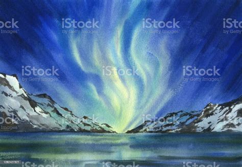 Watercolor Northern Lights
