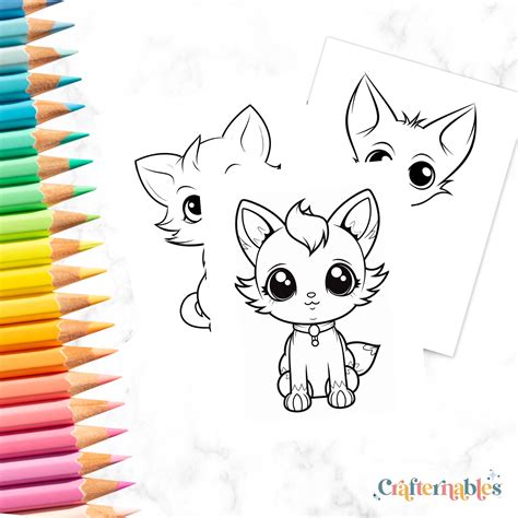 Extra Cute Kittens Coloring Pages Volume 2 Digital Download Set