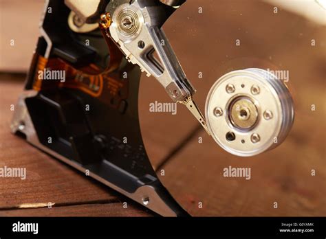 Hard Disk Closeup Stock Photo Alamy