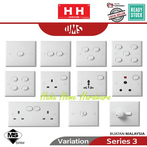 Suis Plug Soket Ums Switch 3 Series Switches And Socket Outlet White