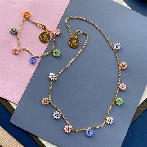 Flower Chain Necklace Bracelet — Shh By Sadie