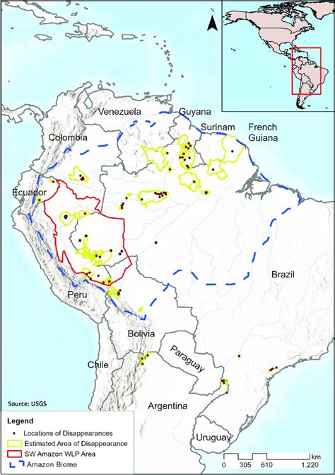 Locations Of White Lipped Peccary Tayassu Pecari Disappearances