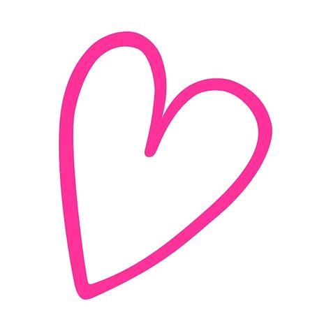 Pink Heart Outlines