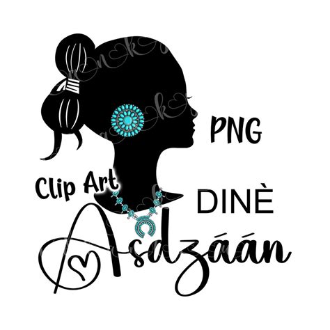 Dine Asdzaan Navajo Woman Silhouette Png Digital File Sublimation
