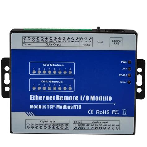 Iot Ethernet Remote Io Module Industrial Modbus Tcp Data Acquisition For Environment Monitoring