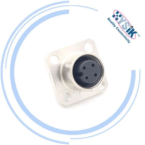 IP Waterproof M Connector Pin Male Female Flange Circular Connector Hysik China