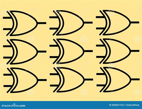 010b Duplicates Of An Electrical Electronic Symbol Of A Xor Logic Gate