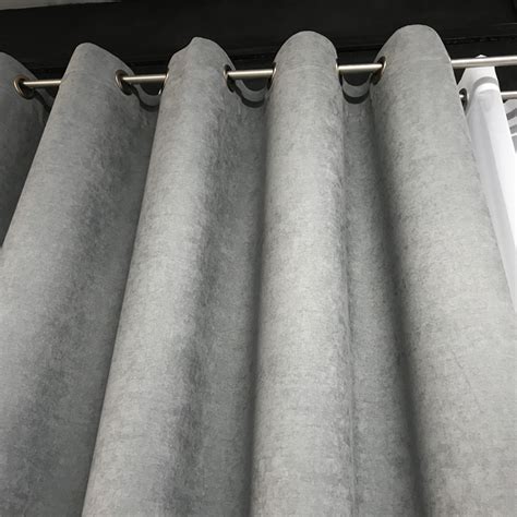 Готові штори на люверсах з мікровелюру сучасні однотонні портьєри у вітальню Сірі купити