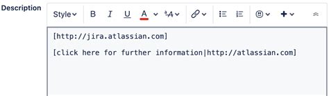 Add Hyperlink In The Description Of A Custom Field Jira And Jira