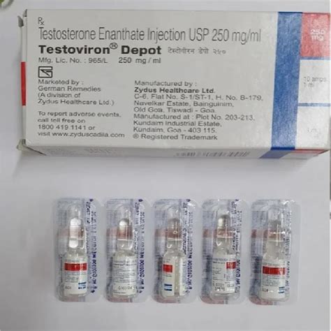 Testoviron Depot 250mgml Injection Packaging Size 1ml At ₹ 750vial In Amravati