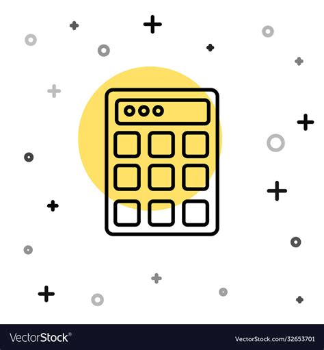 Black Line Password Protection And Safety Access Vector Image